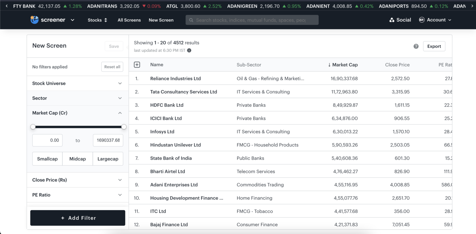 How To Use Tickertape Stock Screener To Discover Stocks? - A Complete ...