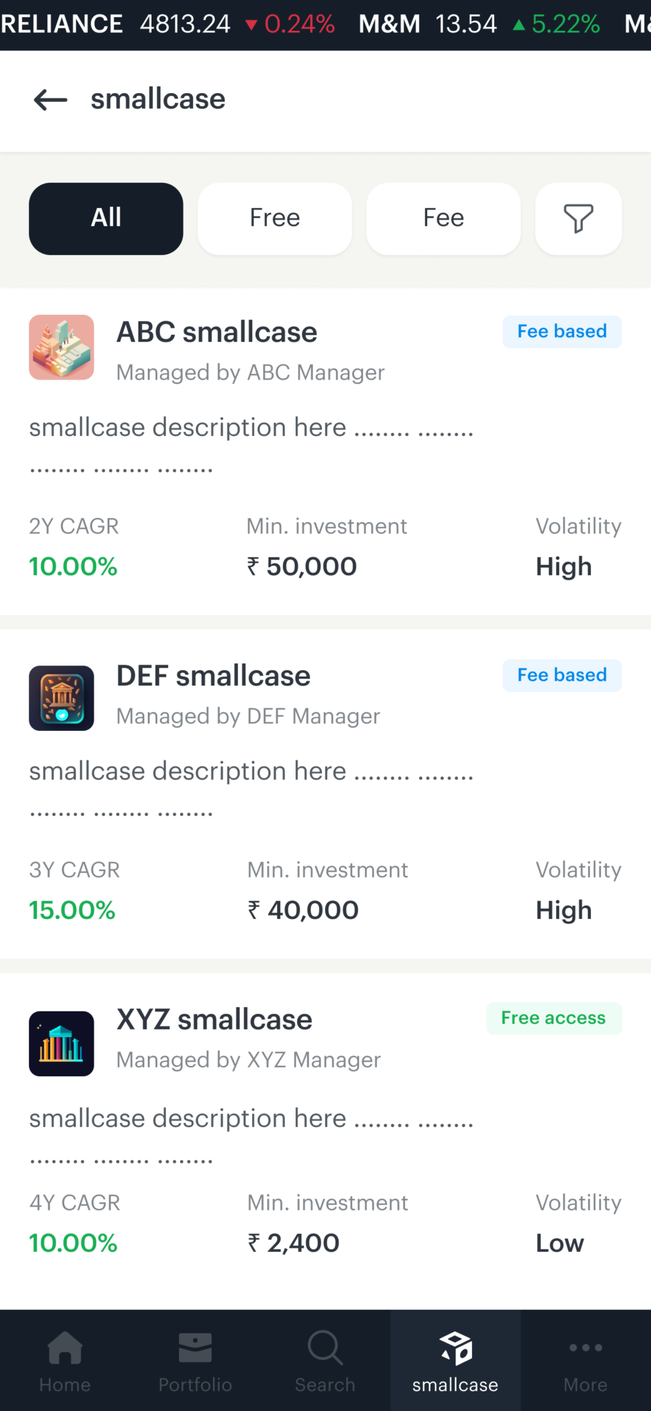 Introducing smallcases on Tickertape! Research Backed Portfolios Now at Your Fingertips. - Blog ...